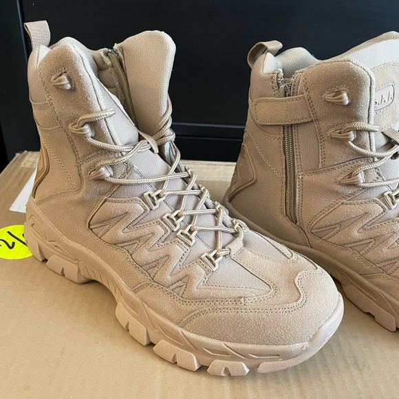 Shoes | Mens Desert 5aa Unzhuo Make Combat Boots With Zip | Poshmark